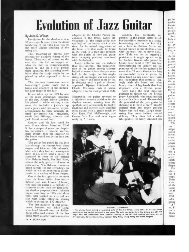 Evolution of Jazz Guitar | PDF