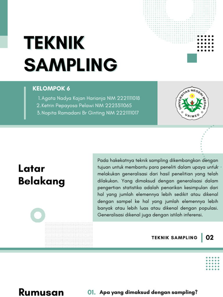Salindia Teknik Sampling Kelompok 6 | PDF