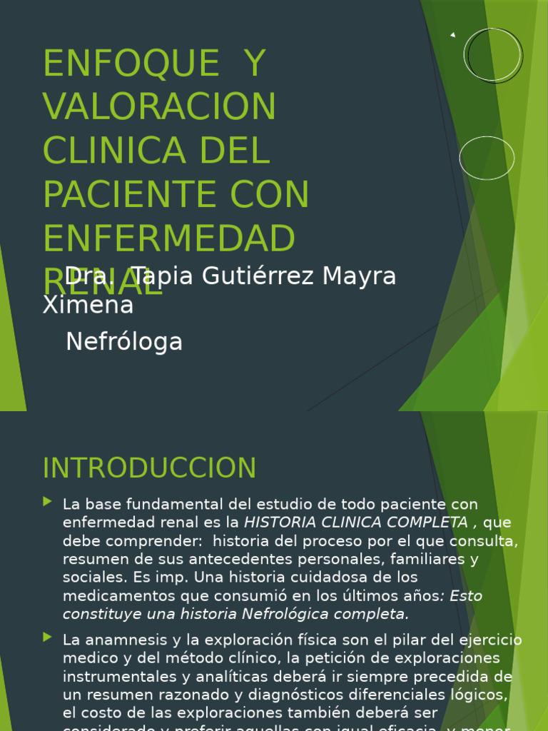Evaluacion Del Paciente Renal | PDF Evaluacion Del Paciente Renal | PDF