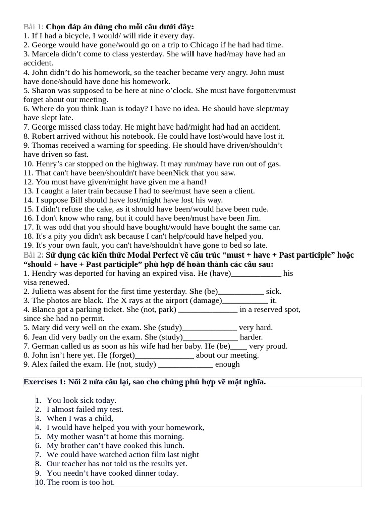 Modal Perfect | PDF
