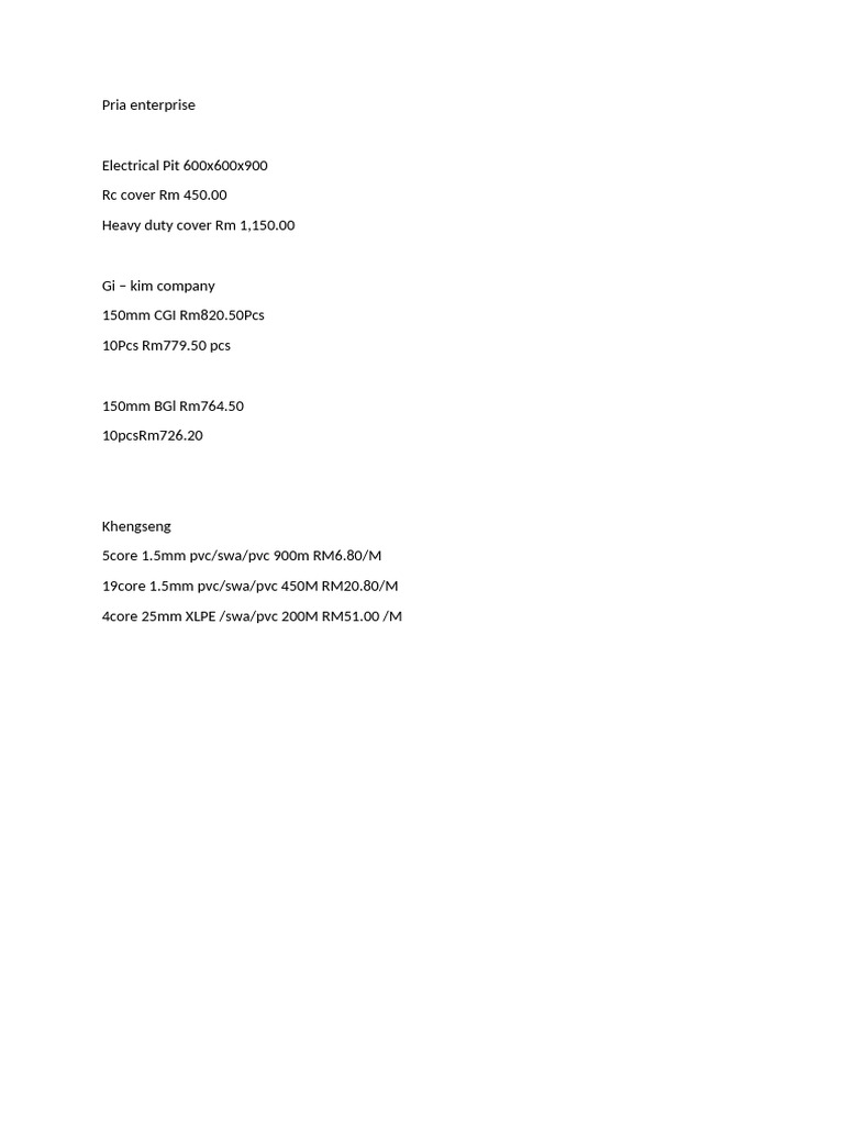 Pria Enterprise | PDF