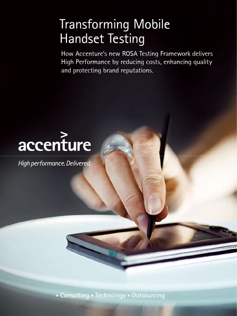 Transforming Mobile Handset Testing - Accenture | PDF