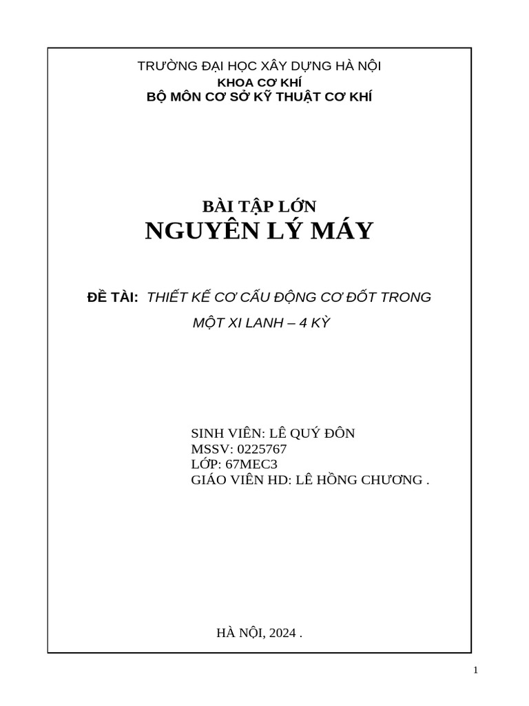 BTL Nguyen Ly May (2022) | PDF