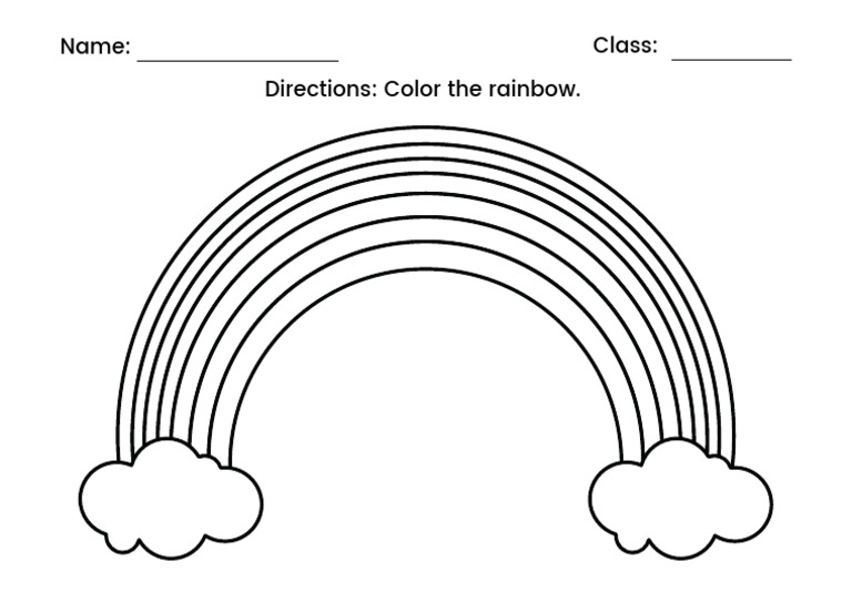 Rainbow Coloring Worksheet | PDF