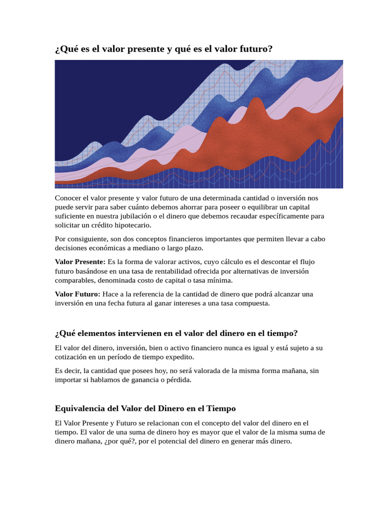 Qué Es El Valor Presente y Qué Es El Valor Futuro | PDF