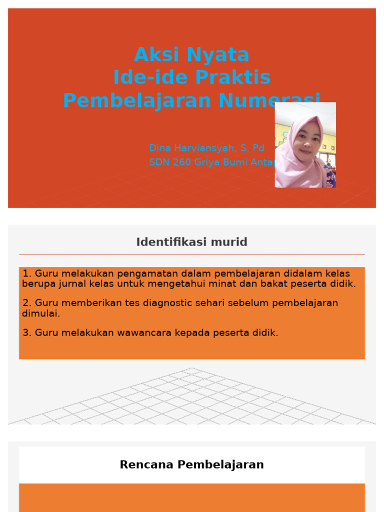 Aksi Nyata Penerapan Ide2 Praktis Pembelajaran Numerasi | PDF