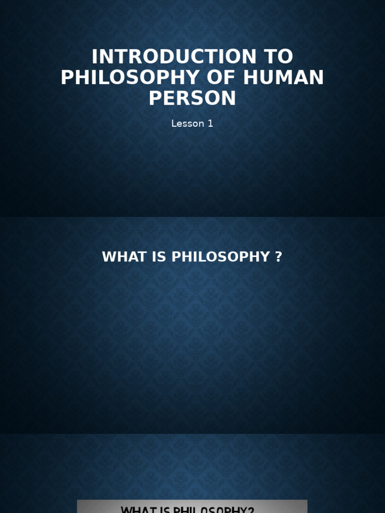 Lesson 1 Intro To Philo | PDF