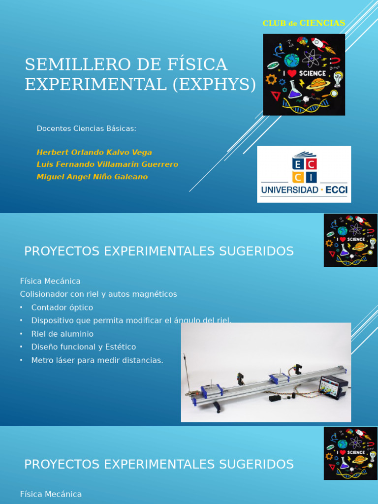 Semillero de Física Experimental (EXPHYS) Proyectos 2024 II | PDF | Óptica | Tecnología