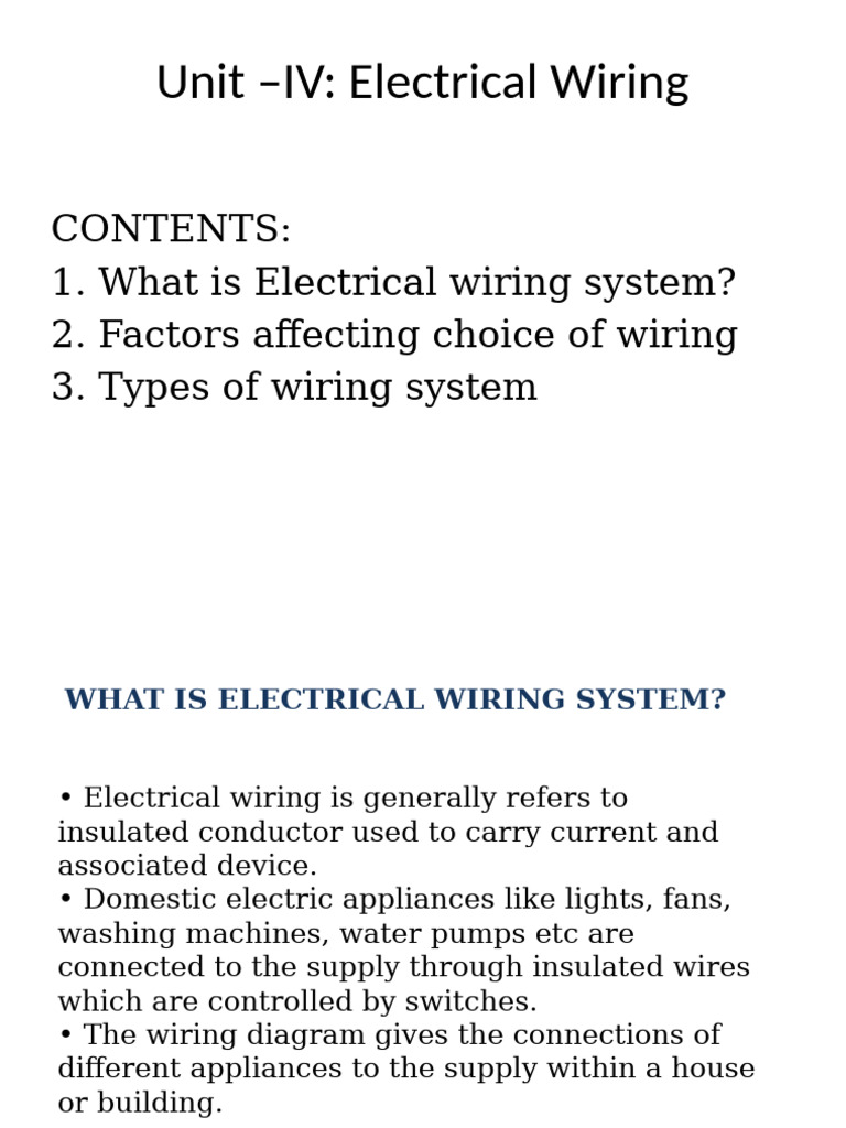 Wiring Systems | PDF