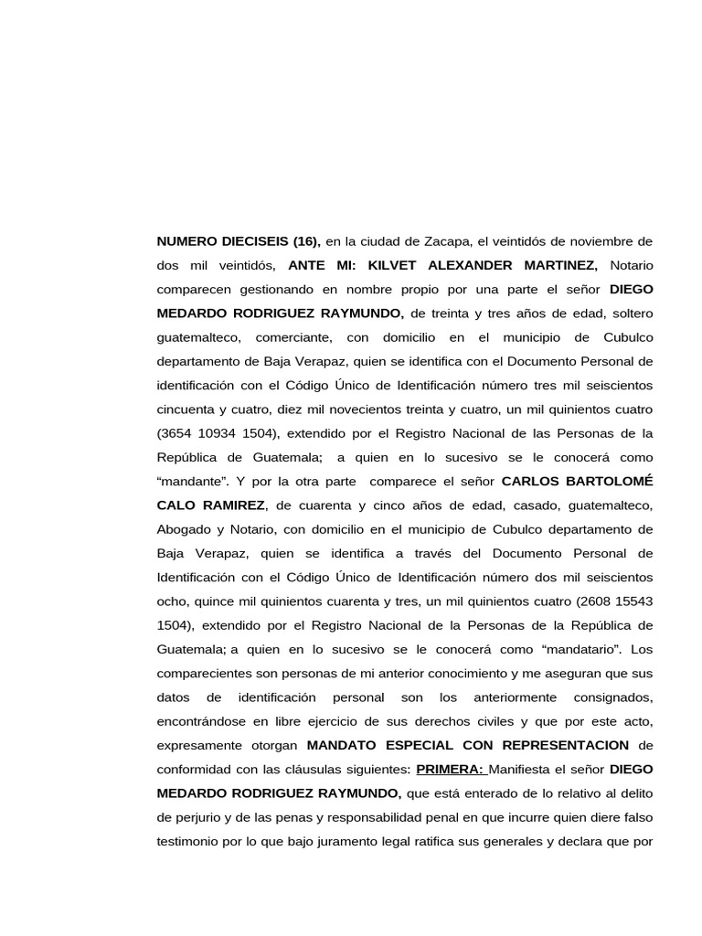 Mandato General | PDF