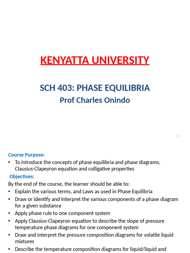 403 Unit 1 Intro and Phase Diagrams | PDF