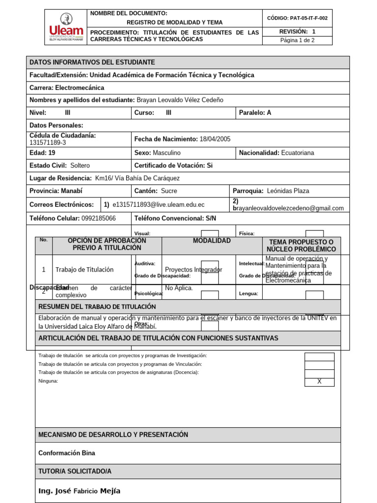 Datos Informativos | PDF