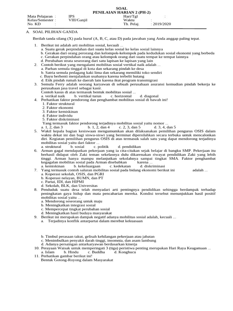 Soal PH Bab 2-1 | PDF