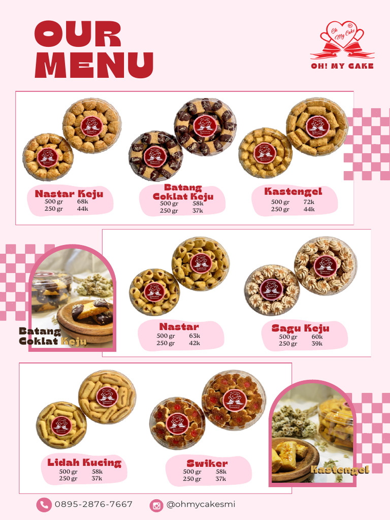 Our Menu Oh My Cake | PDF