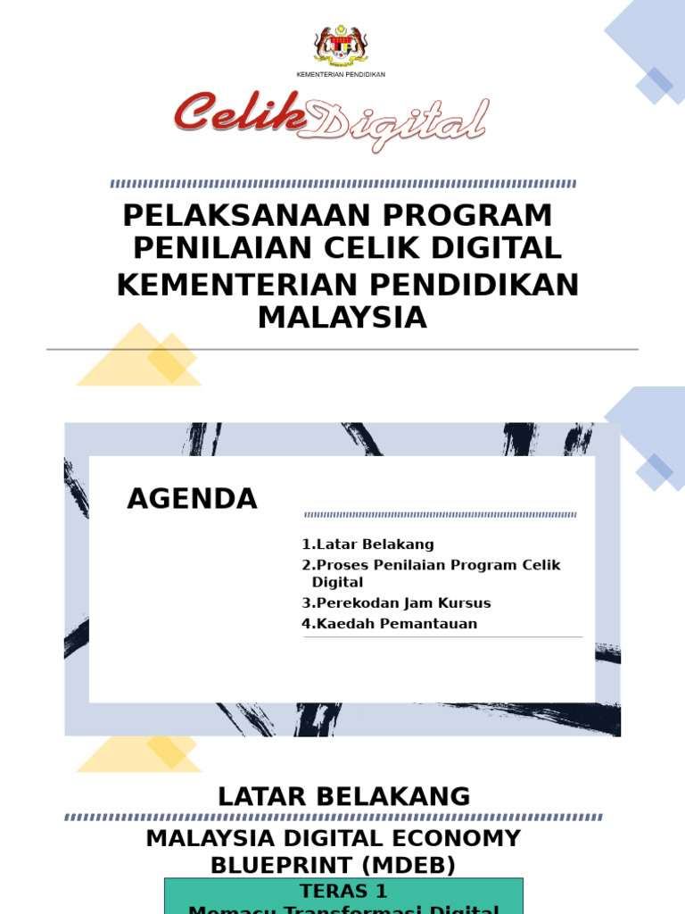 Slaid Pelaksanaan Celik Digital KPM 270723 | PDF