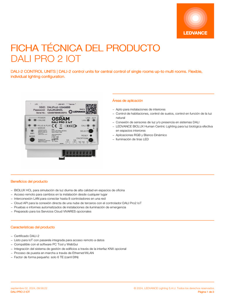 4052899627079_DALI_PRO_2_IOT_es | PDF
