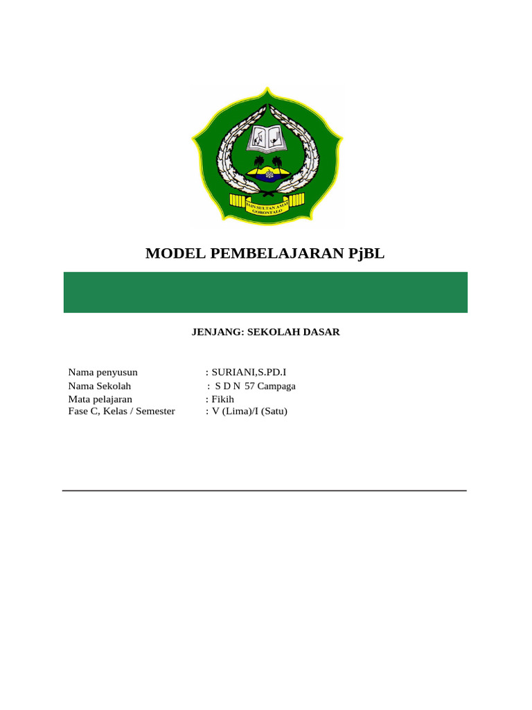 PPL 1 Modul PJBL suriani | PDF