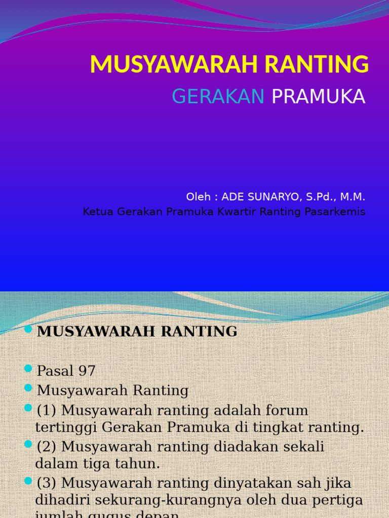 Musyawarah Ranting | PDF