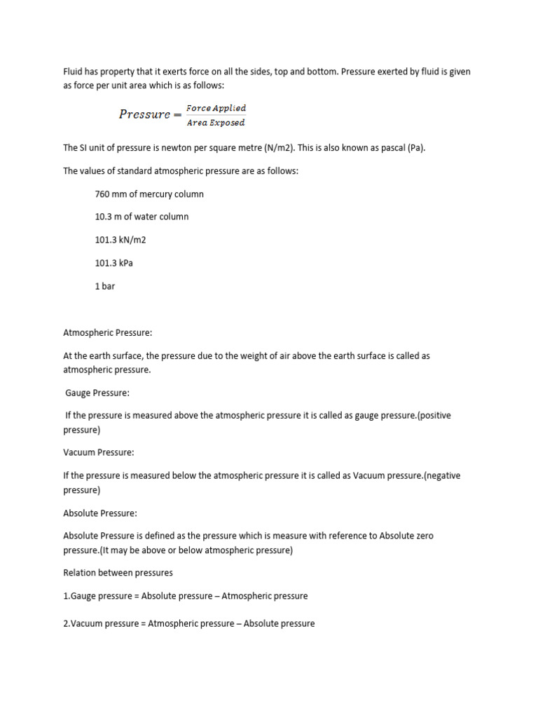 Hydraulics Notes (Flow Through Pipes) | PDF