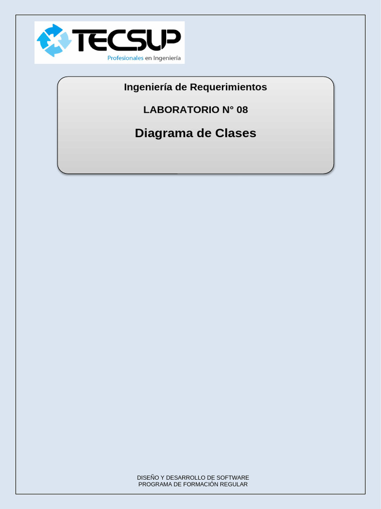 Lab 08 - Diagrama de Clases | PDF