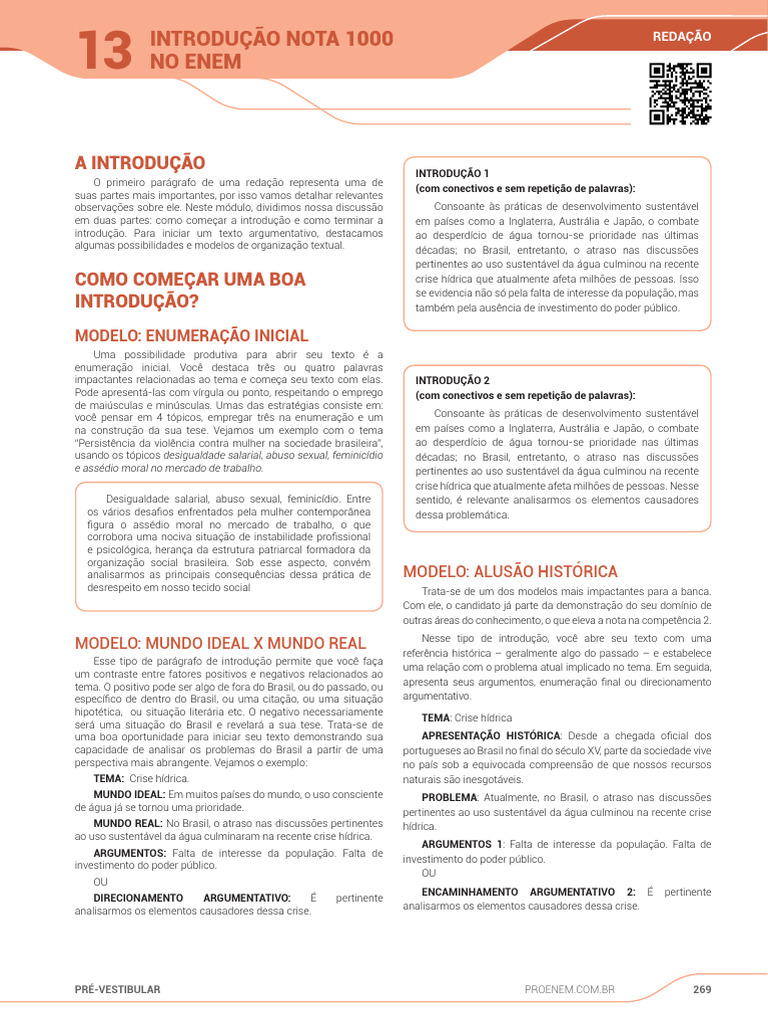 13 - Introdução Nota 1000 No ENEM | PDF