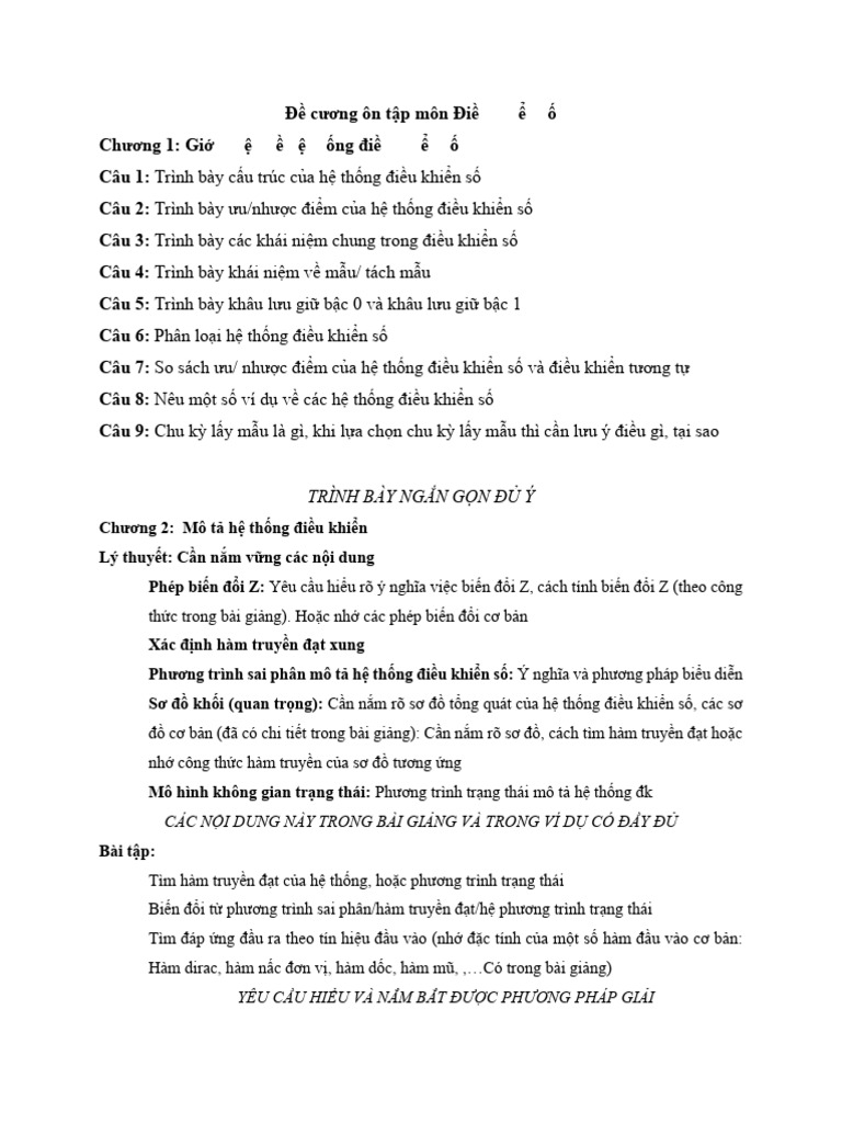 Tai Lieu on Tap ĐK Số | PDF