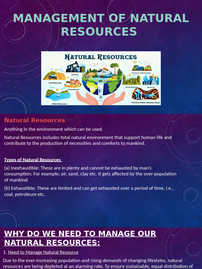 Management of Natural Resources | PDF