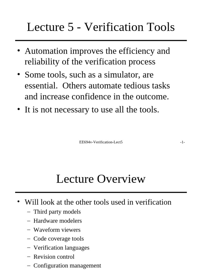 Lect5 OtherTools | PDF