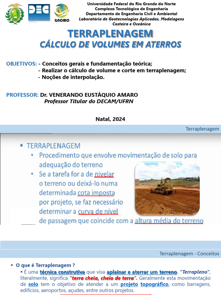 Aula 11 Corte Aterro Volume Vea 2024 1 | PDF