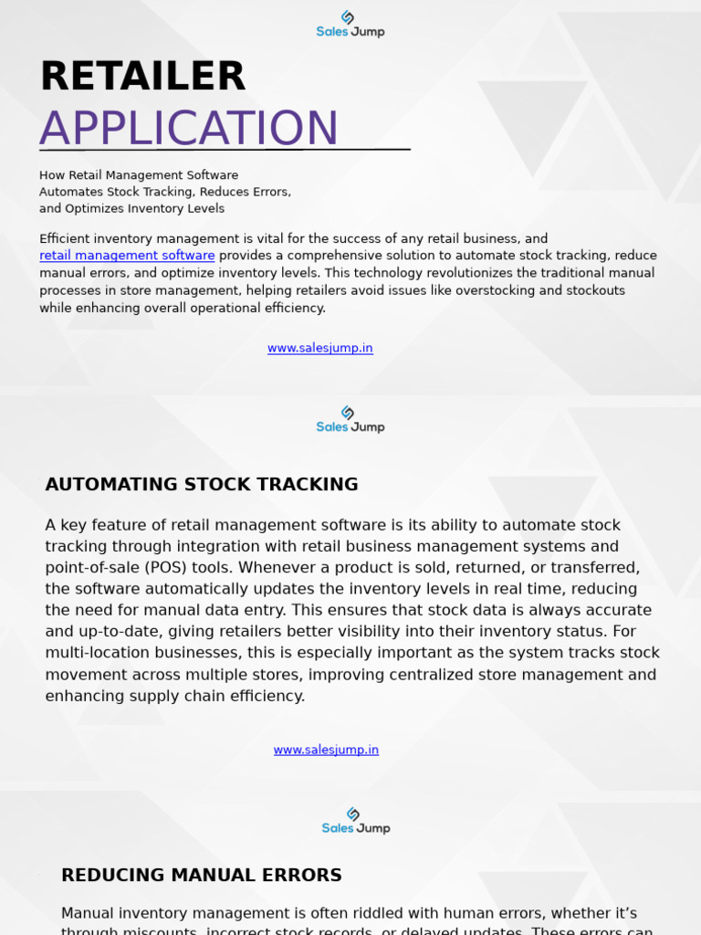 Retailer App For Order & Supply Chain Optimization | PDF | Inventory ...