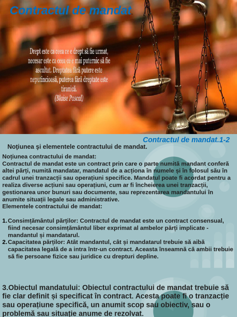 Contractul de Mandat. | PDF