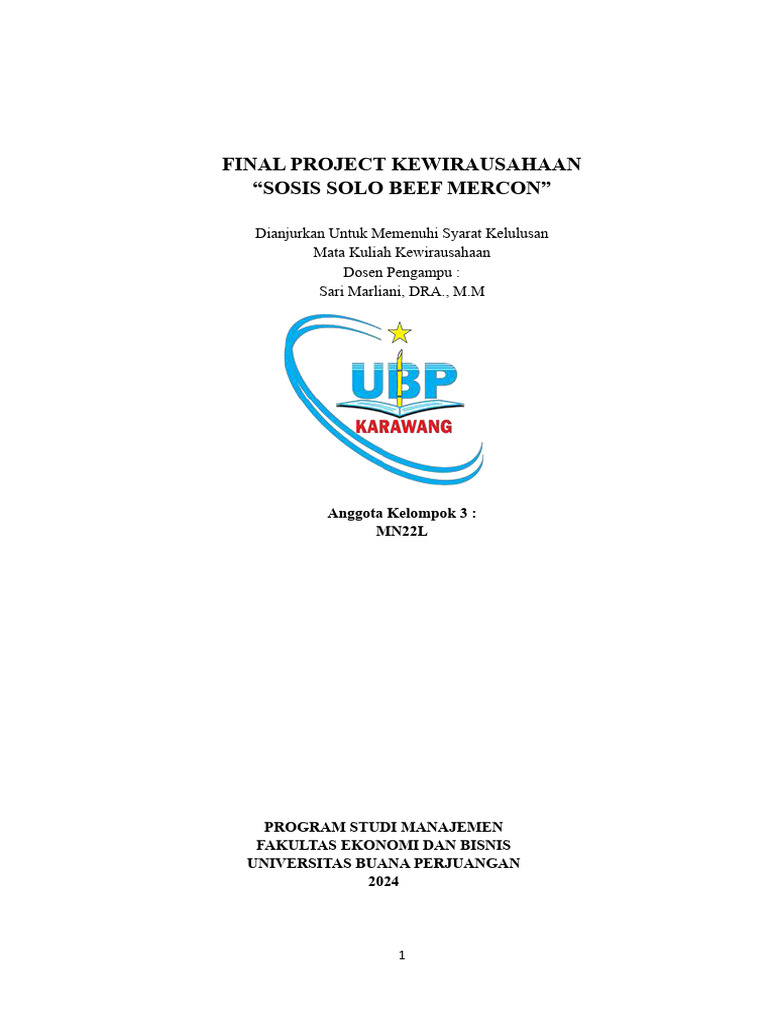 KELOMPOK 3 - MN22L - PROPOSAL KWU Copy 2 | PDF