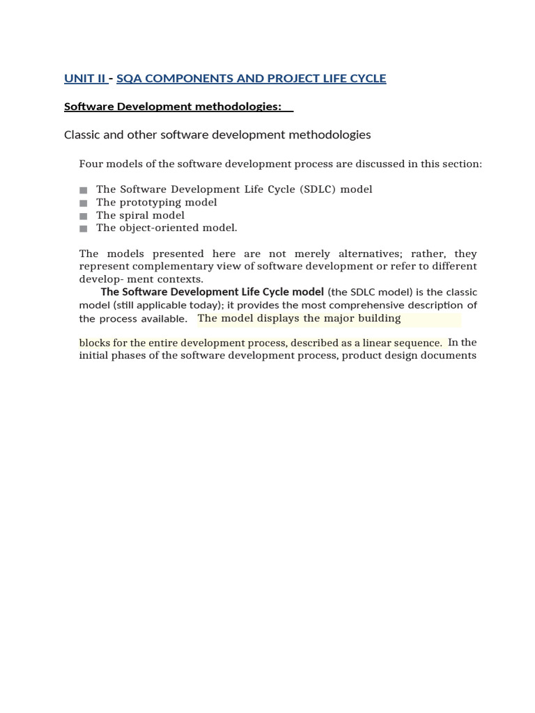 SQA Unit-2 Part-1 | PDF