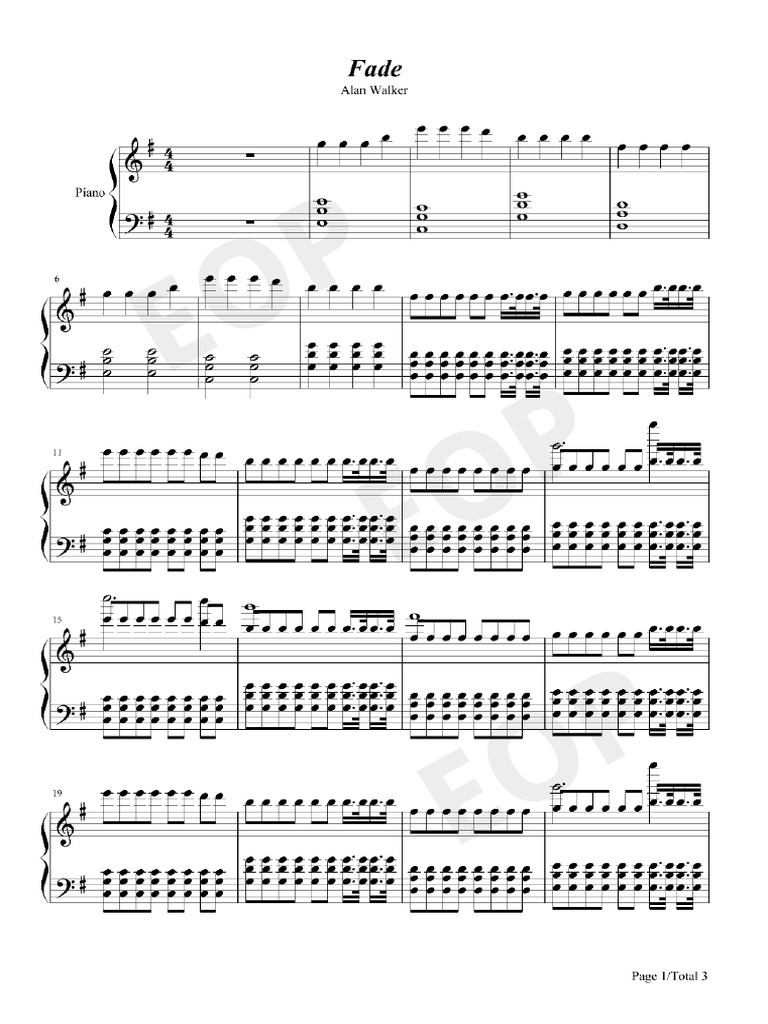 Alan Walker - Fade | PDF