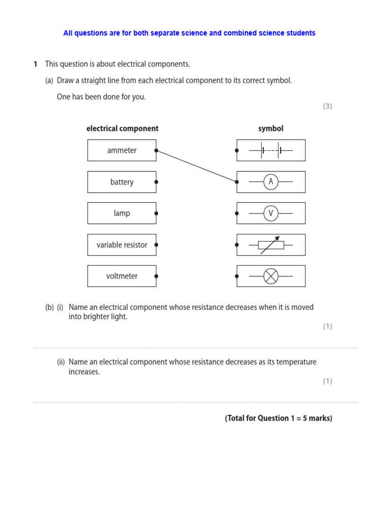 Mains Electricity 1 QP | PDF