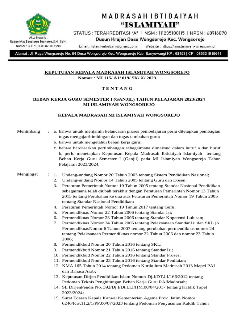 A.6 SK BEBAN KERJA | PDF