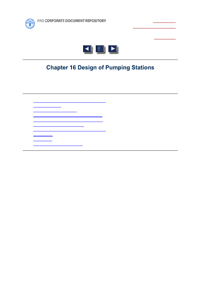 Chapter 16 Design of Pumping Stations | PDF
