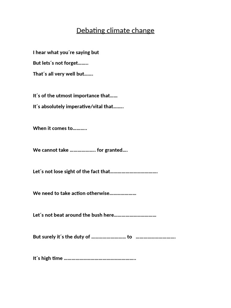Debating Climate Change | PDF