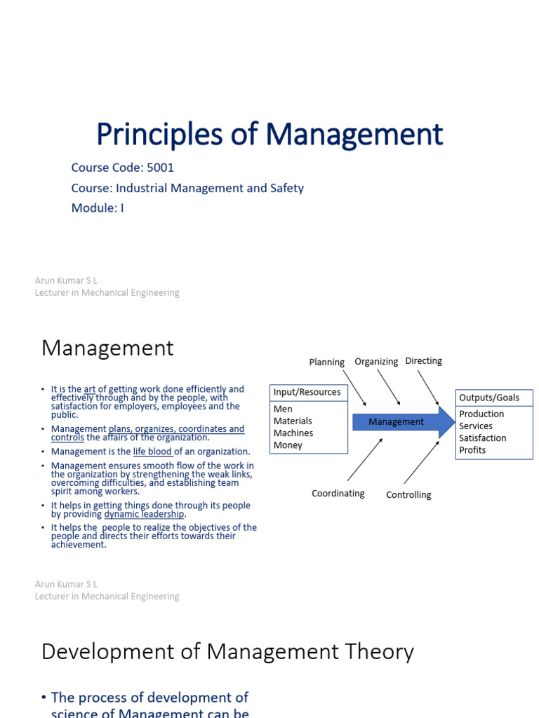 1. Principles of Management | PDF