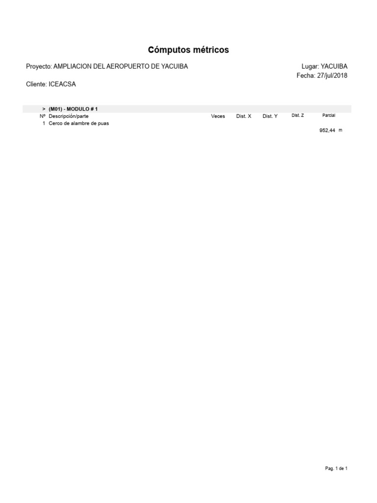 Computos Metricos CG-22 | PDF