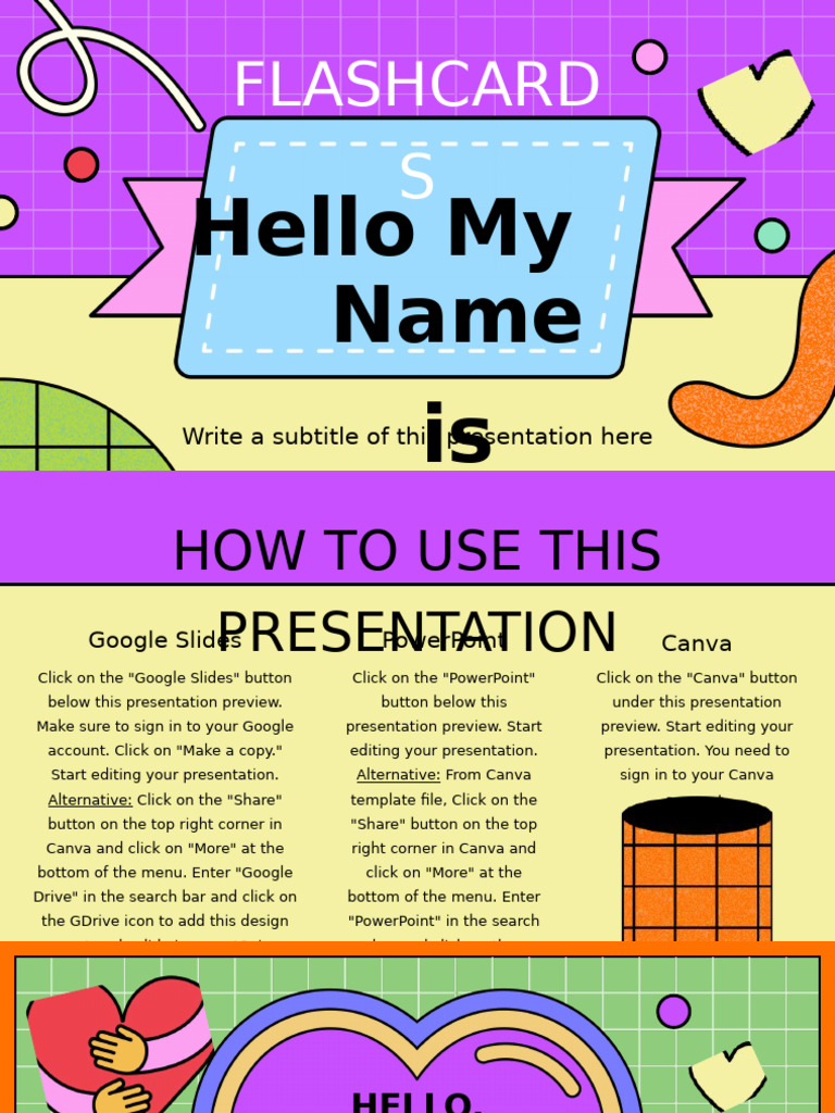 Pop Illustrated Hello My Name Is Flashcards | PDF