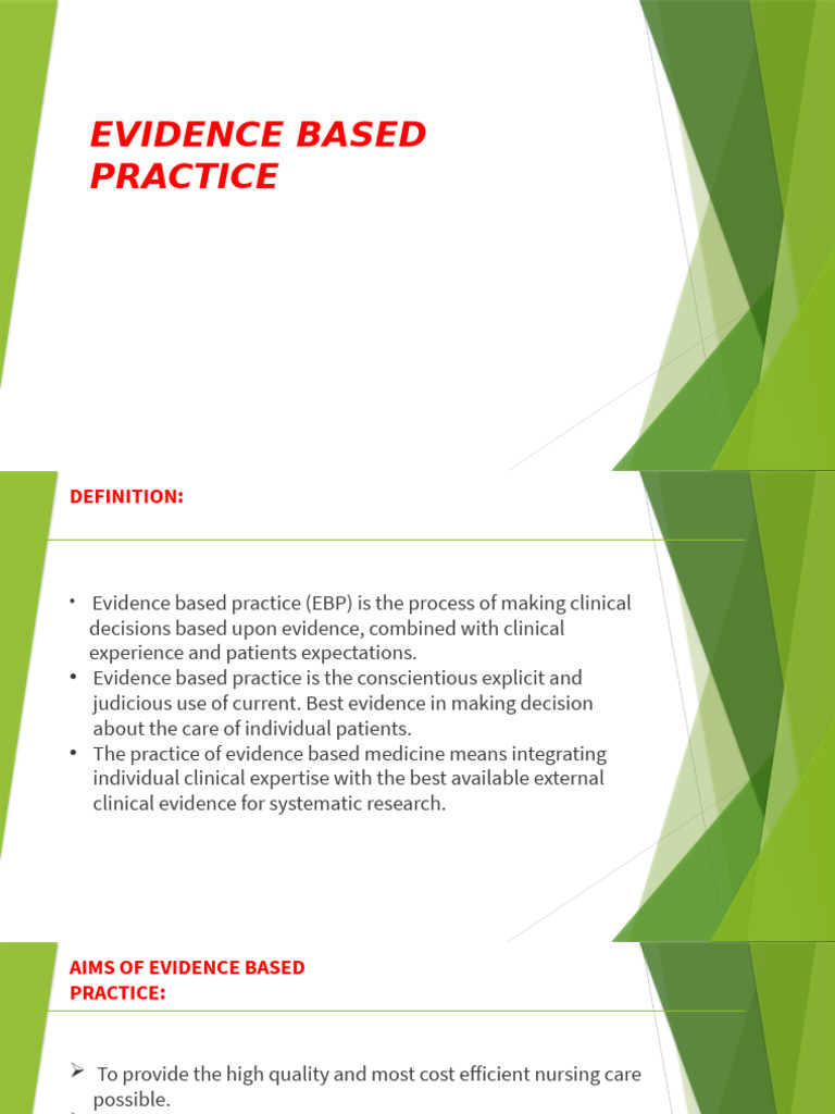 Evedence Based Practice | PDF
