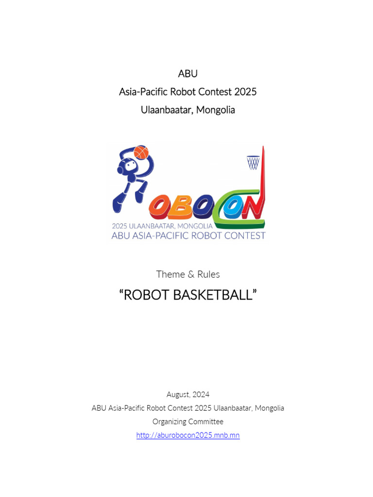 ABU ROBOCON 2025 Rulebook 20240814 | PDF
