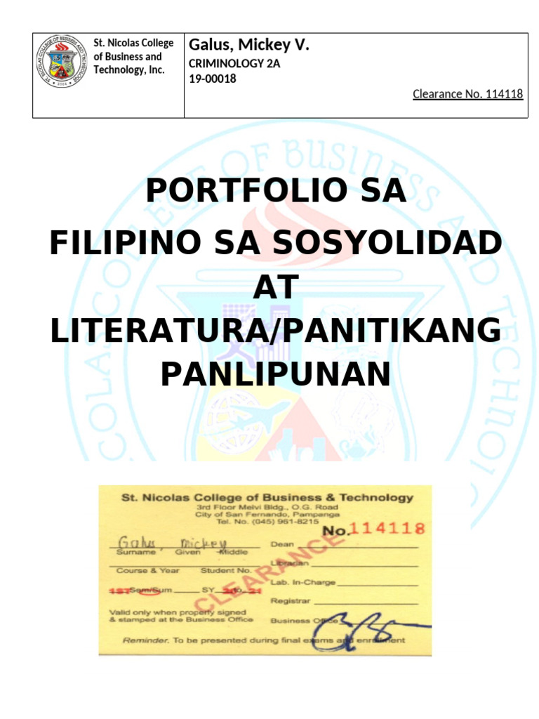 Template for Final Requirements | PDF