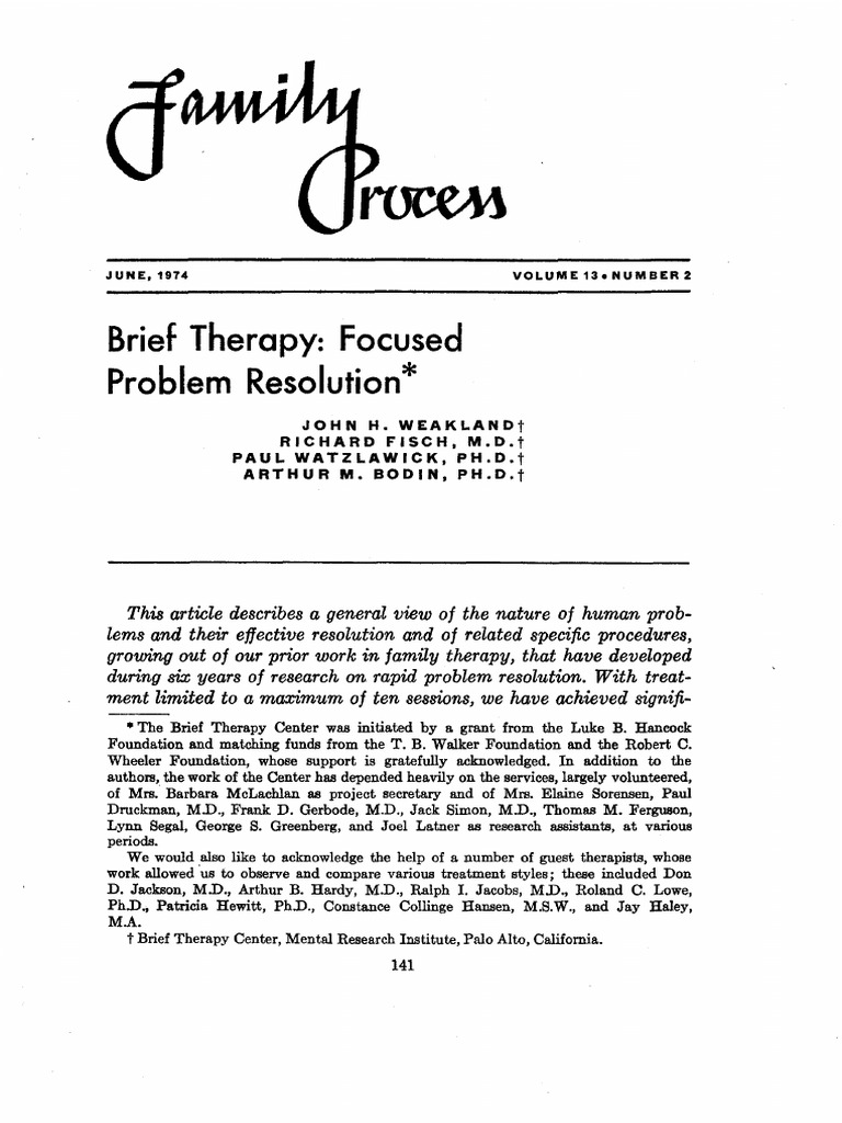 Weakland 1974 En | PDF