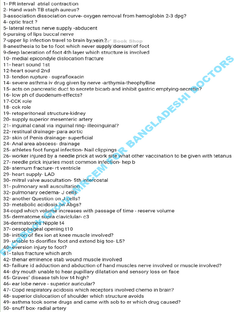 MRCEM Recall For Primary or Part-A (November 2023) | PDF