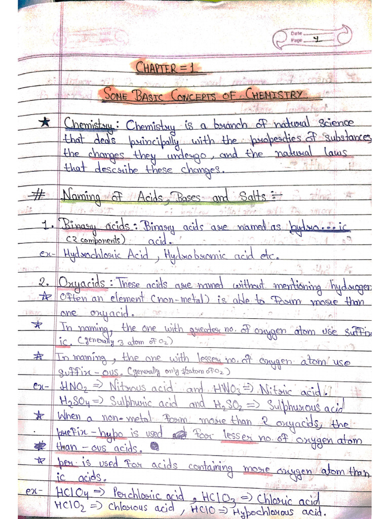 Chemistry CH 1 (Class 11) | PDF