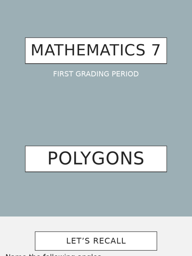 Polygons | PDF