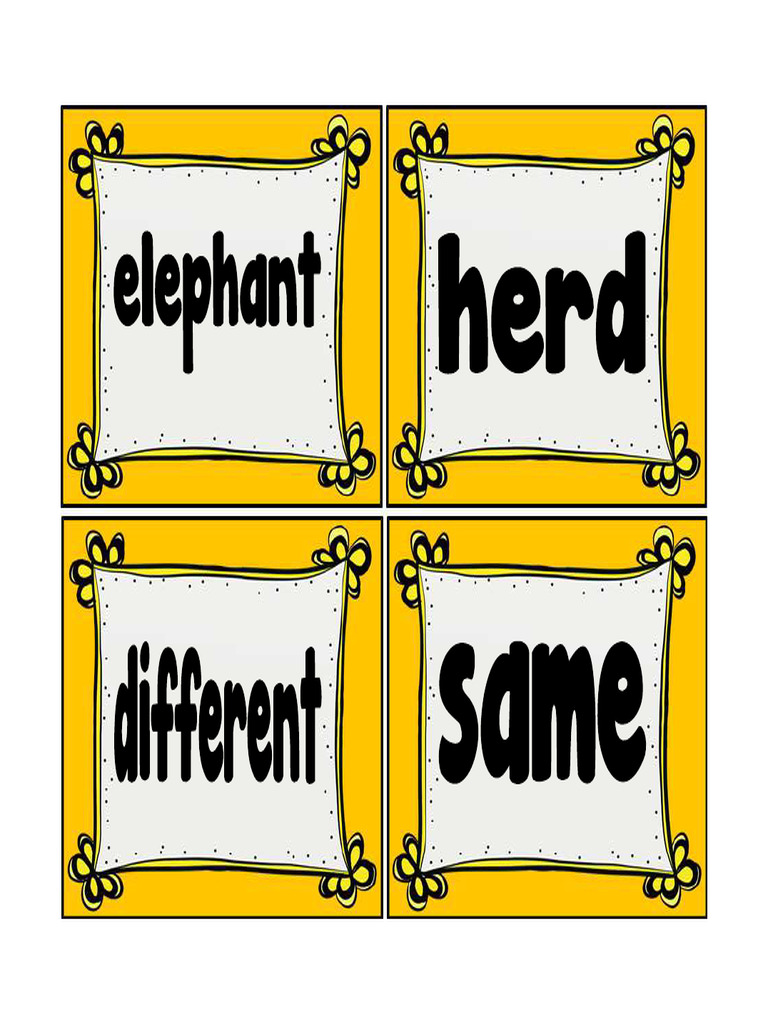 Key-Word-Cards For Story Vocabulary | PDF