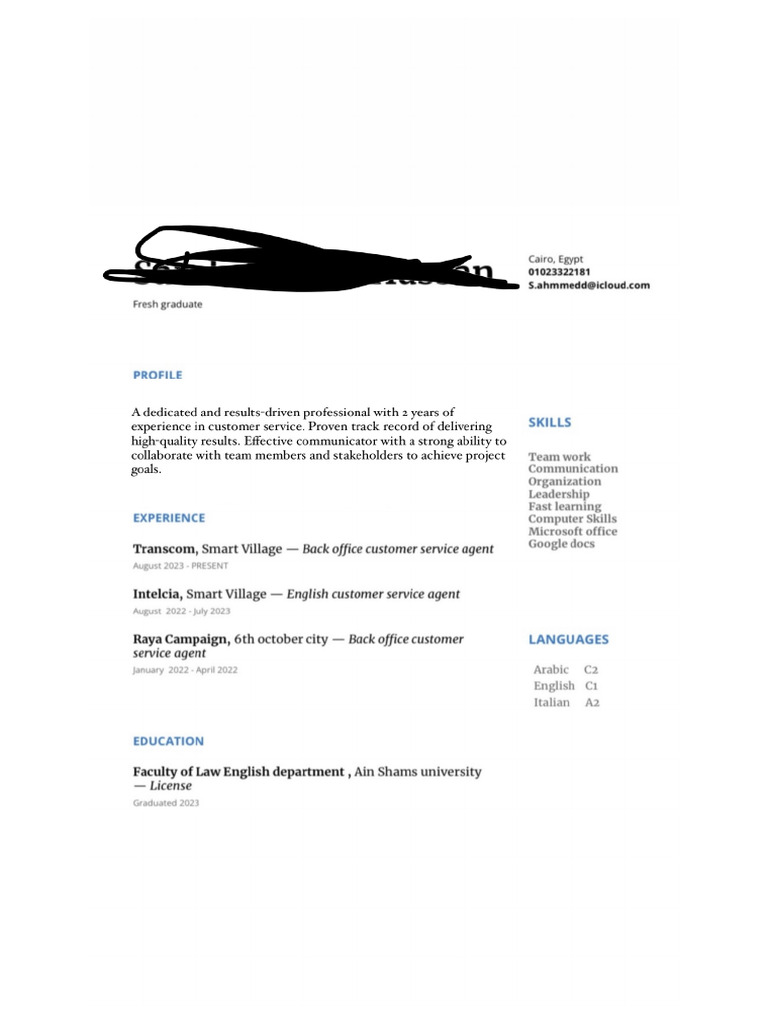 Sarah's CV 4 | PDF